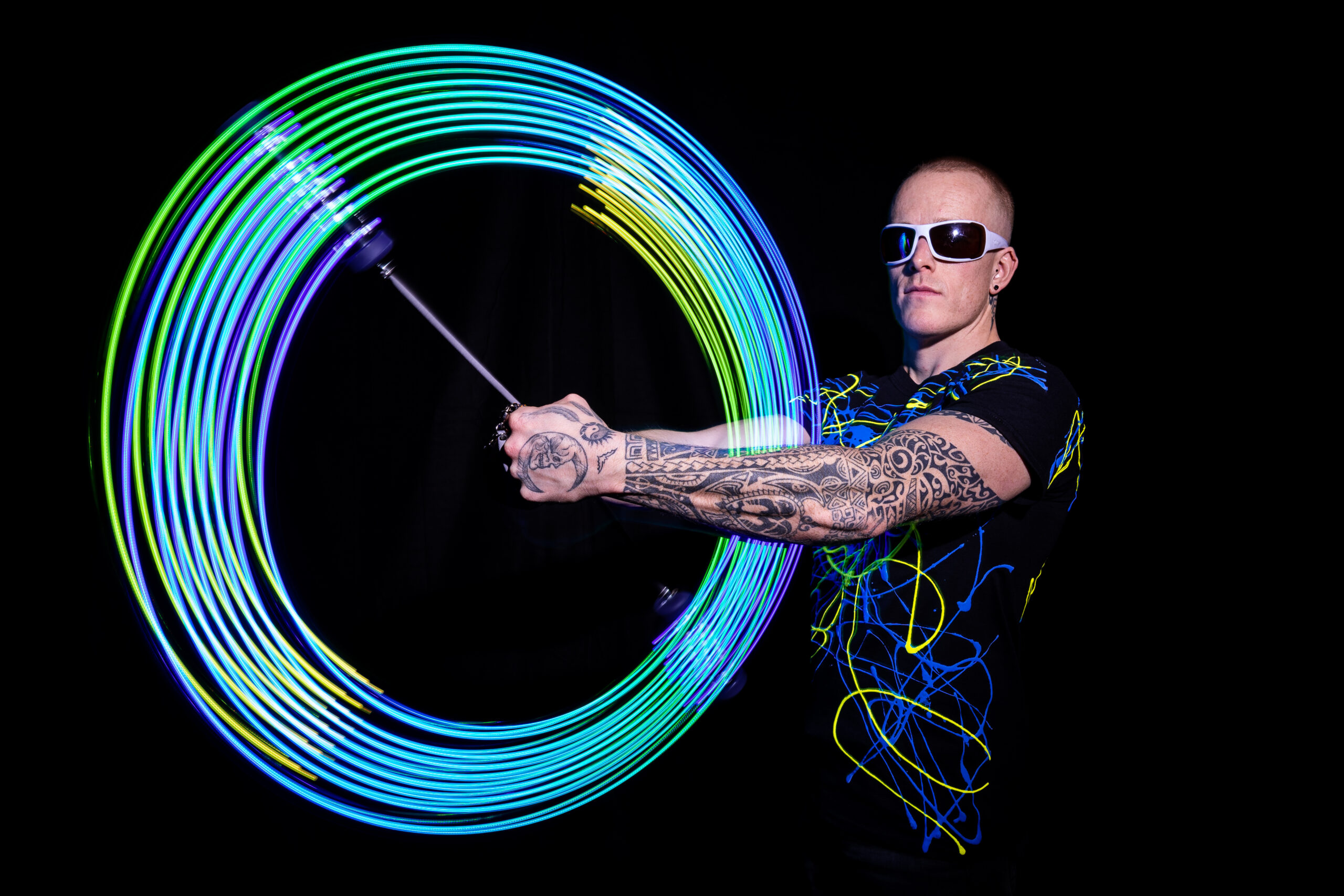 Zebra LED Poi - Pyroterra Lighttoys