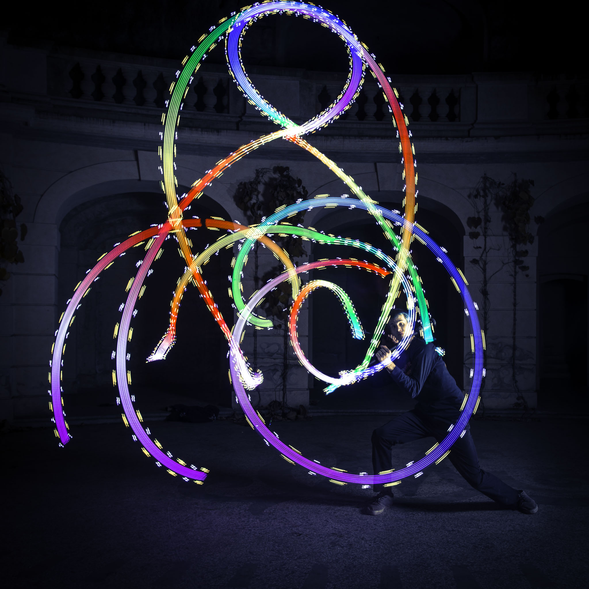 LED staff - Zebra Stick - Pyroterra Lighttoys