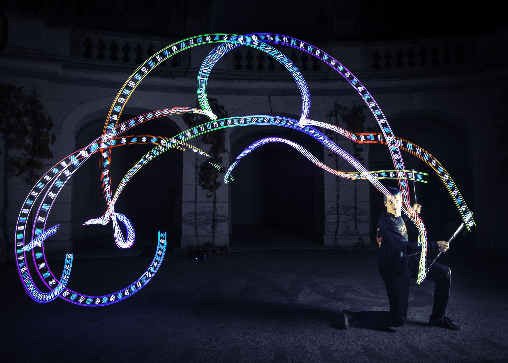 LED staff - Zebra Stick - Pyroterra Lighttoys