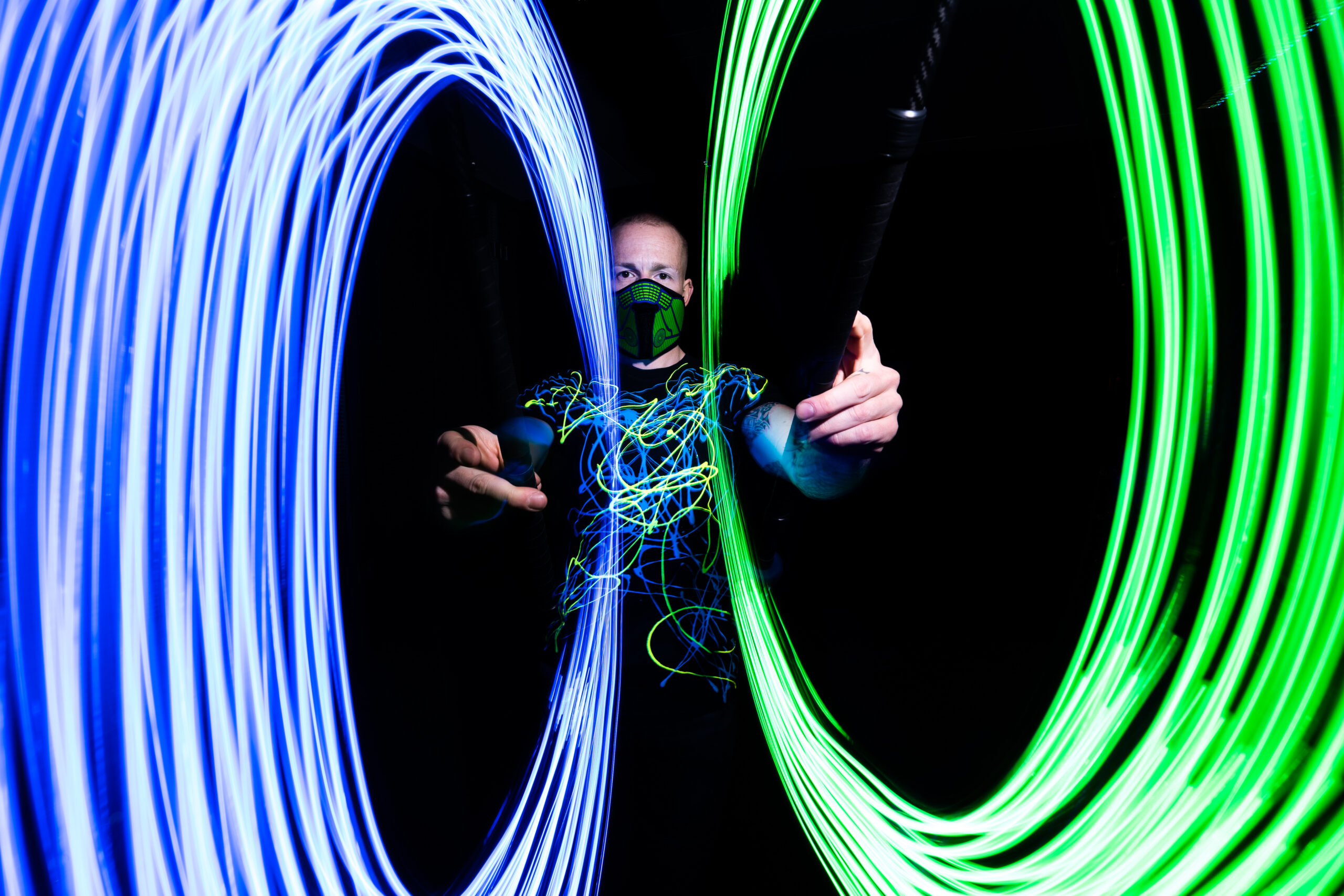 LED staff - Zebra Stick - Pyroterra Lighttoys