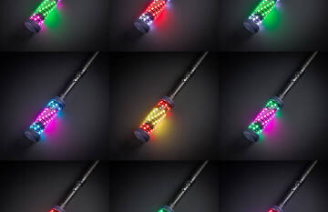 LED staff - Zebra Stick - Pyroterra Lighttoys
